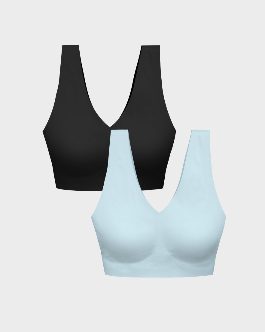 Black and Ethereal Wireless Bralette Bundle - Comfortable and ...
