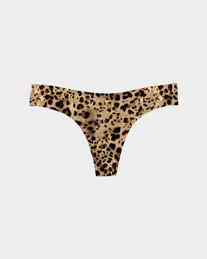 Seamless Leopard Thong Underwear for Women | EBY